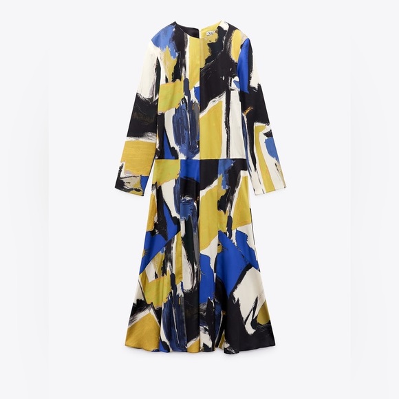 Zara | Dresses | Zara Abstract Print Dress | Poshmark